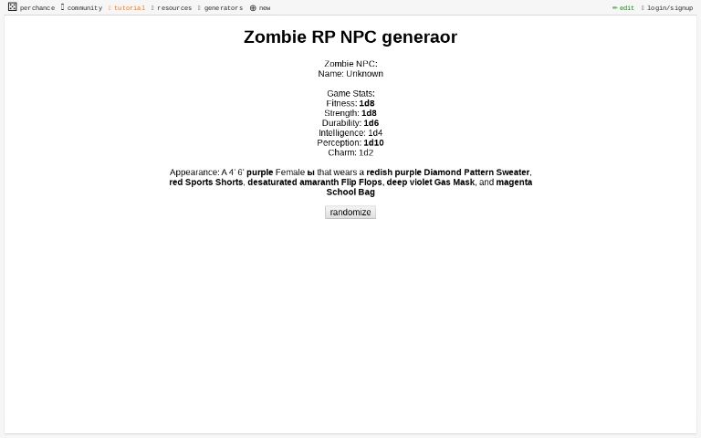 Zombie RP NPC generaor
