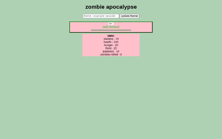 zombie apocalypse ― Perchance Generator