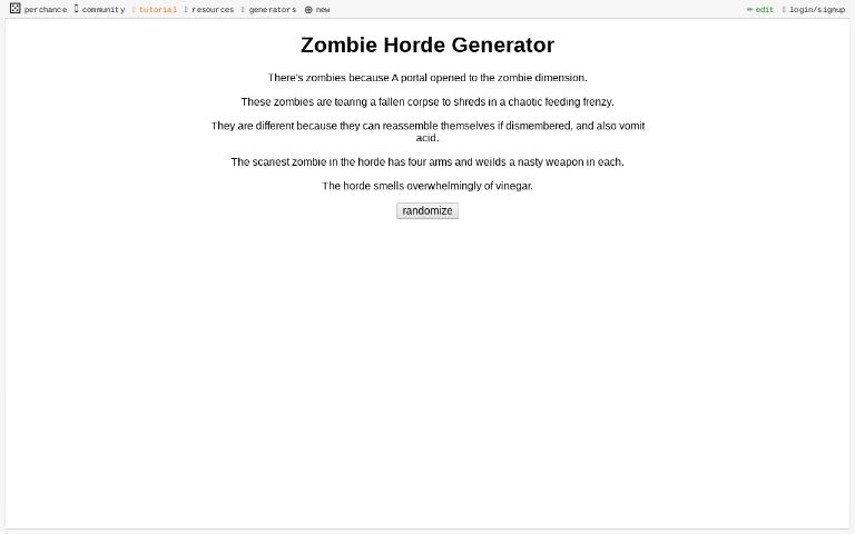 Zombie Horde Generator