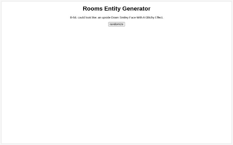 Rooms Entity Generator