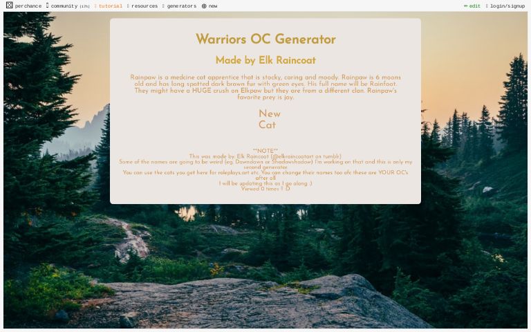 Warriors OC Generator