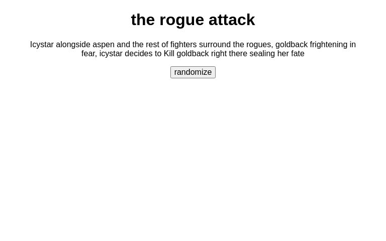 the rogue attack ― Perchance Generator