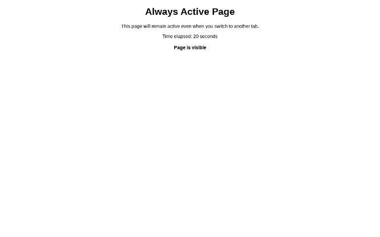 Always Active Page ― Perchance Generator