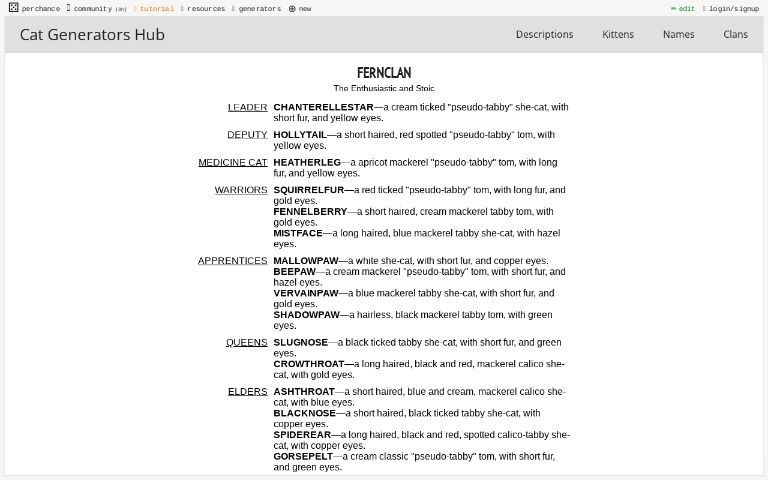 Recently Updated Generators ― Perchance