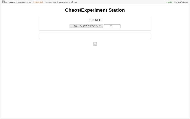 Chaos/Experiment Station ― Perchance Generator