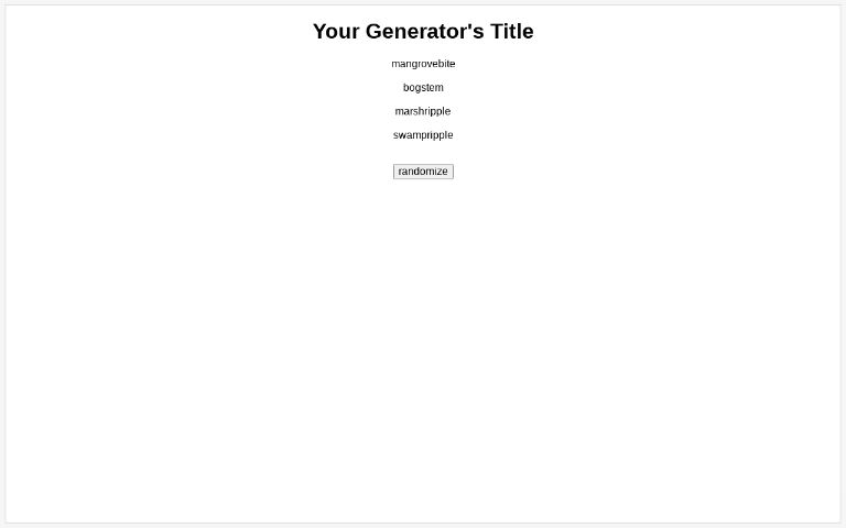 Minimal ― Perchance Generator