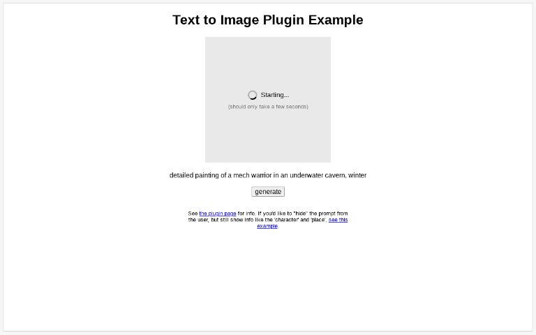 Text to Image Plugin Example