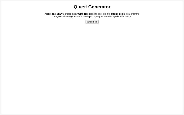 Quest Generator