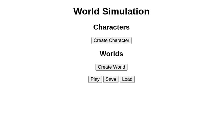 World Simulation ― Perchance Generator