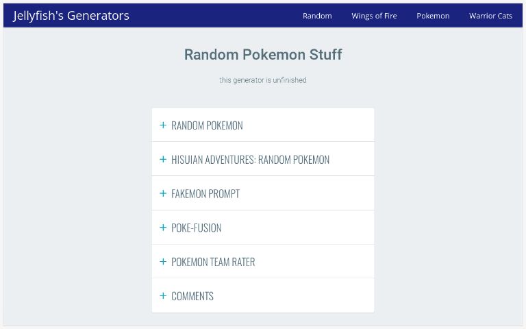 Random Pokemon Stuff ― Perchance Generator