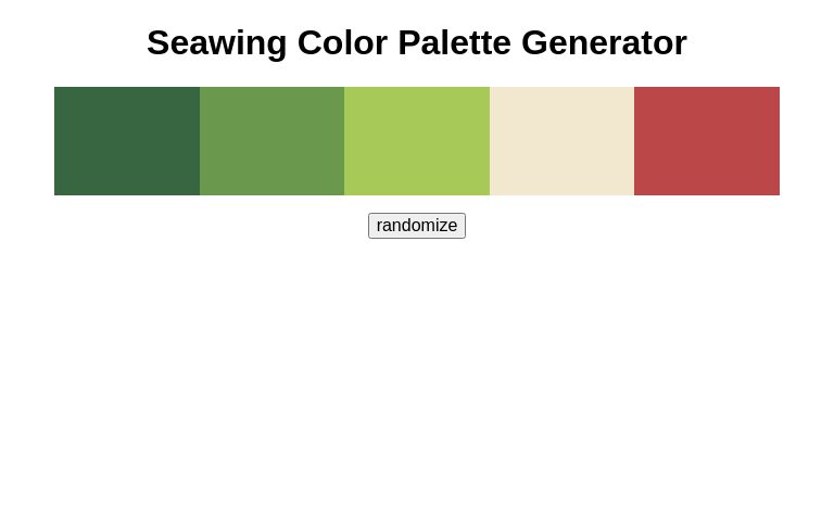 Seawing Color Palette Generator