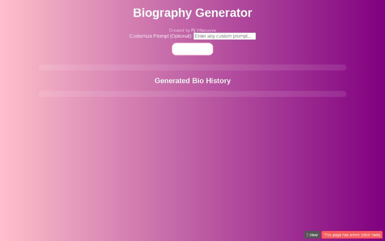 Biography Generator
