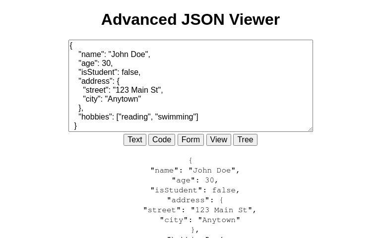 Advanced JSON Viewer ― Perchance Generator