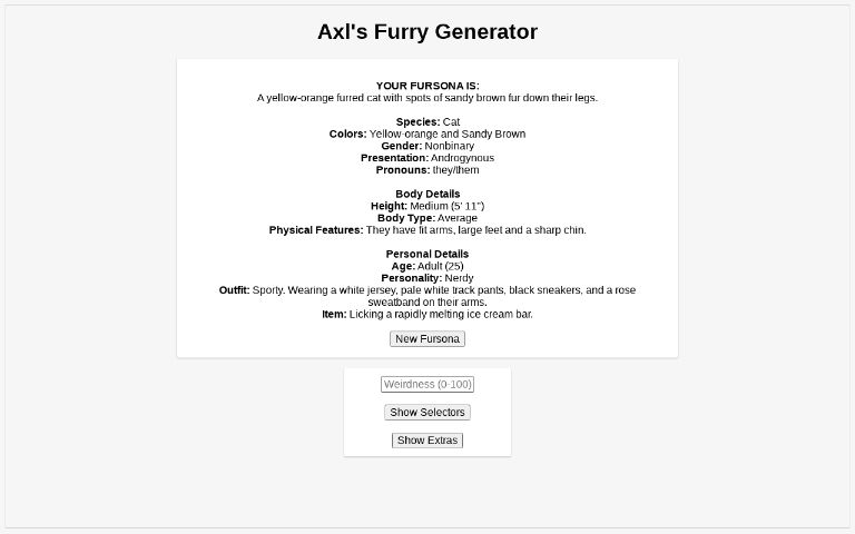 Axl's Furry Generator