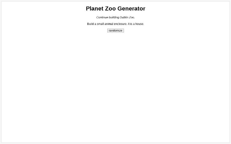 Planet Zoo Generator