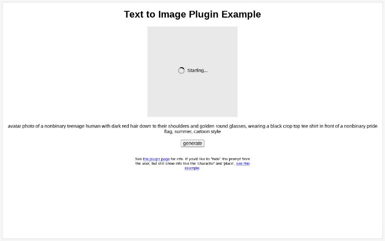 Text to Image Plugin Example