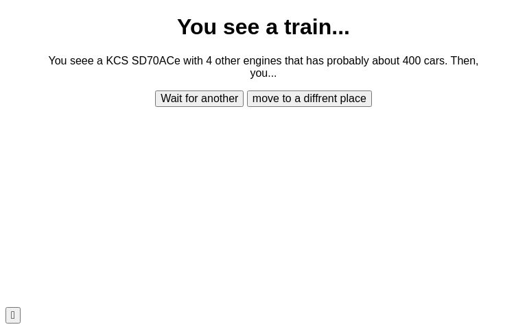 You see a train... ― Perchance Generator