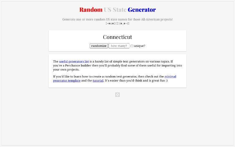 Random US State Generator