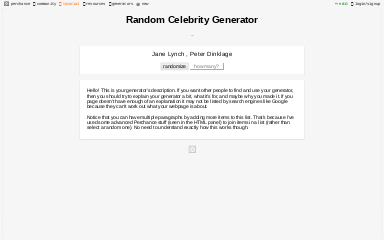 Random Celebrity Generator