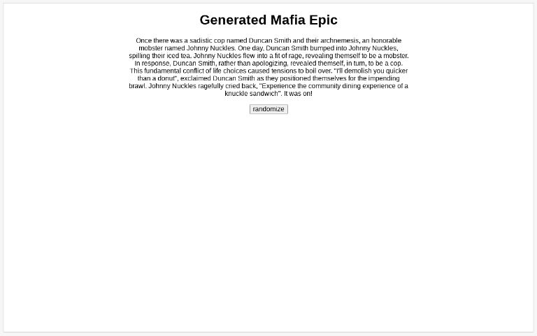 Generated Mafia Epic