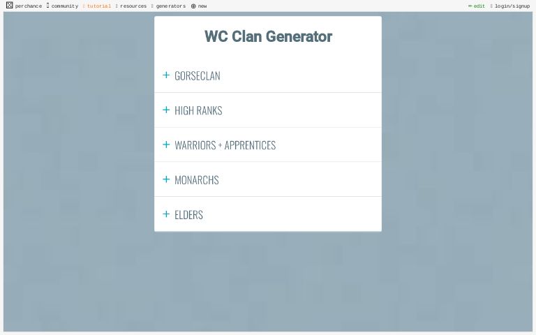 WC Clan Generator