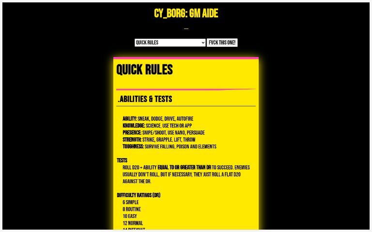 CY_BORG: GM AIDE ― Perchance Generator