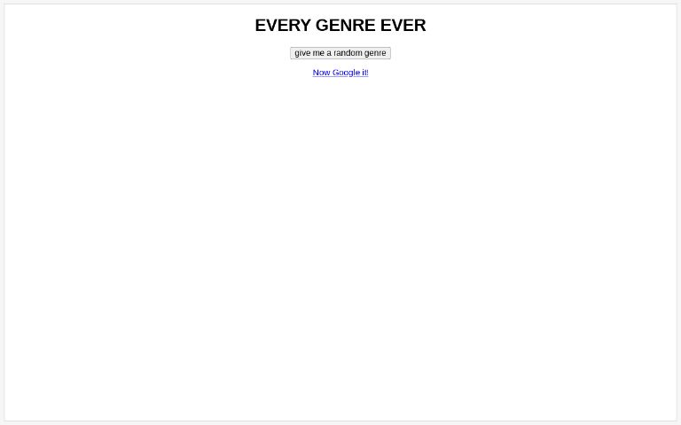 EVERY GENRE EVER ― Perchance Generator