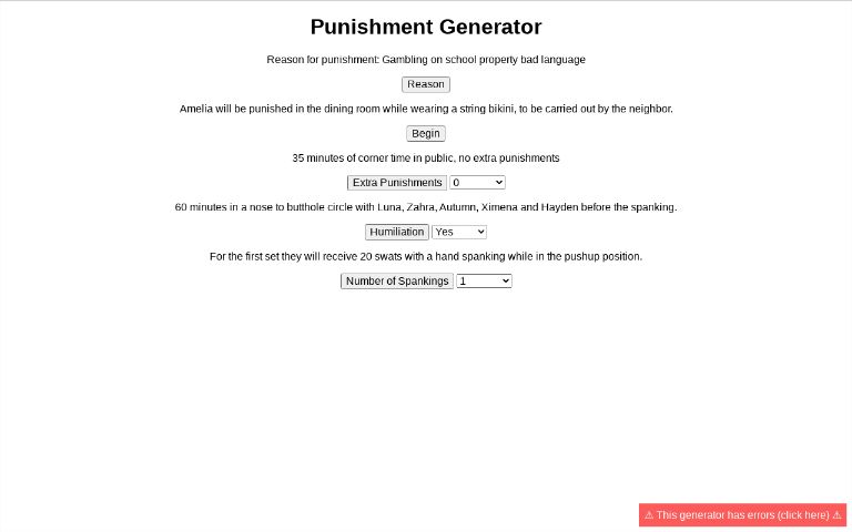 Punishment Generator