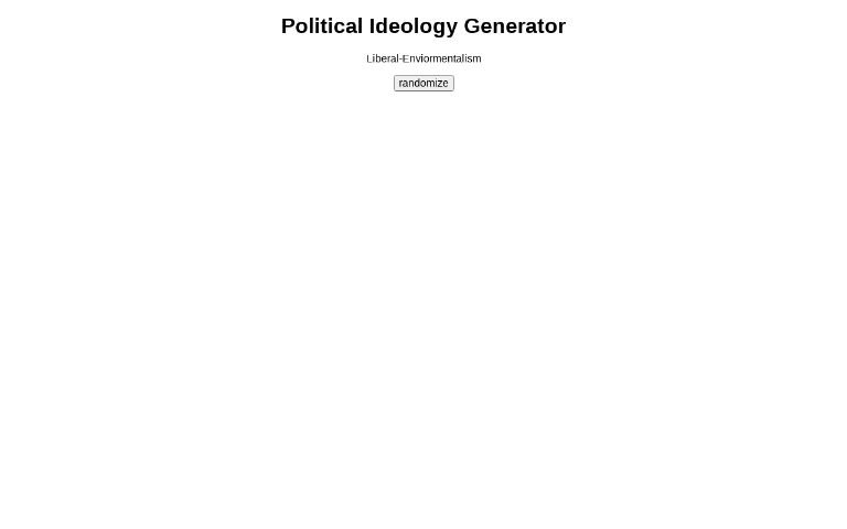 Political Ideology Generator