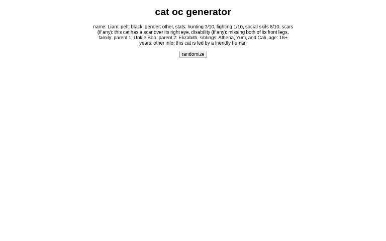 cat oc generator