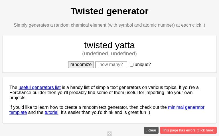 Twisted generator