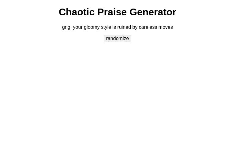 Chaotic Praise Generator