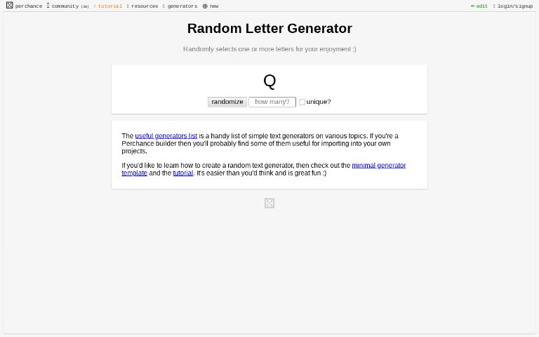 Random Letter Generator