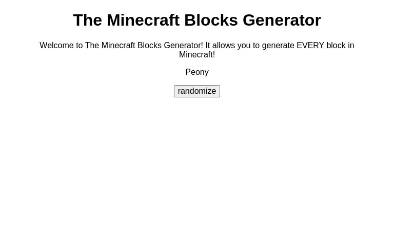 The Minecraft Blocks Generator