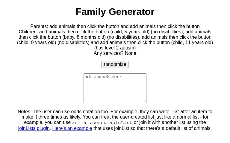 Family Generator