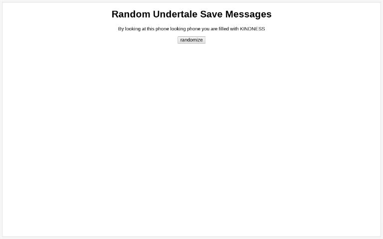 Random Undertale Save Messages ― Perchance Generator