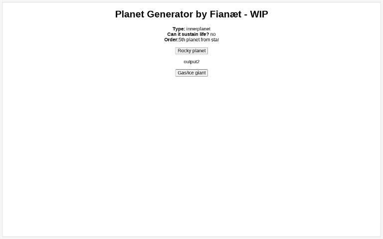 Planet Generator by Fianæt - WIP