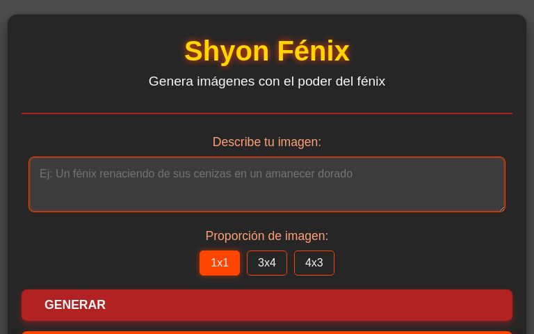 Shyon Fénix ― Perchance Generator