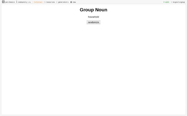 Group Noun ― Perchance Generator
