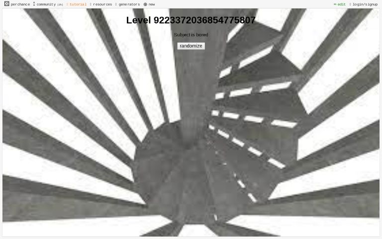 Level 9223372036854775807 ― Perchance Generator