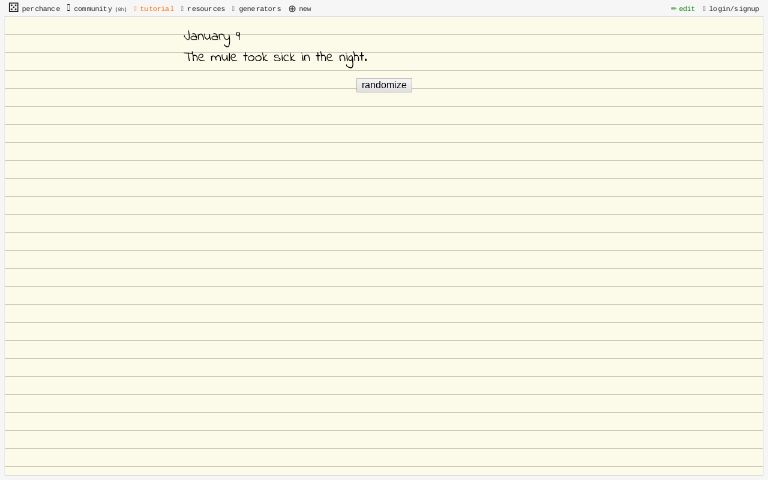 Diaryexample ― Perchance Generator