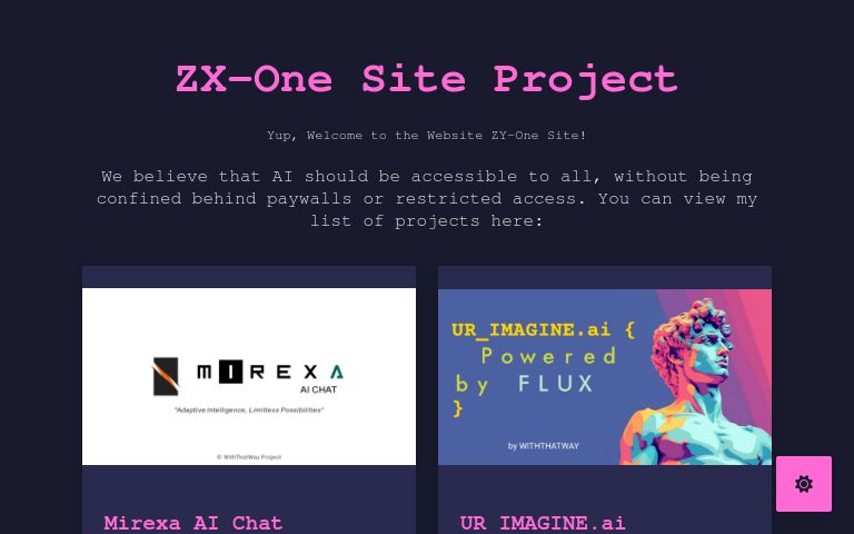 ZX-One Site Project ― Perchance Generator