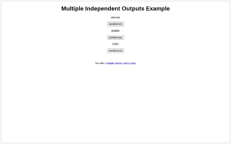 Multiple Independent Outputs Example ― Perchance Generator