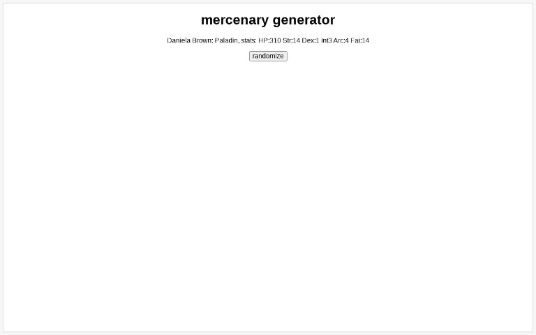 mercenary generator