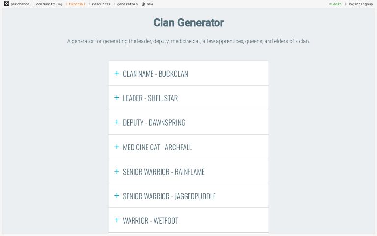 Clan Generator