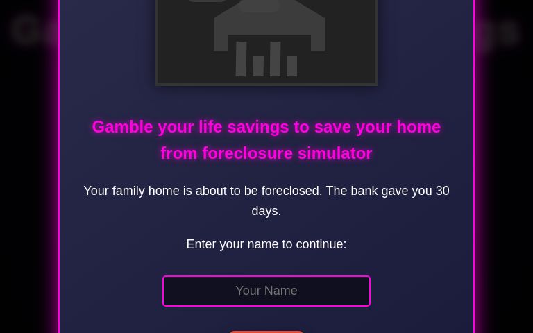 Gamble your life savings ― Perchance Generator